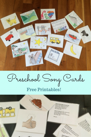 Kids Songs Visual Cards - Free Early Learning Printable Resource - Baby ...